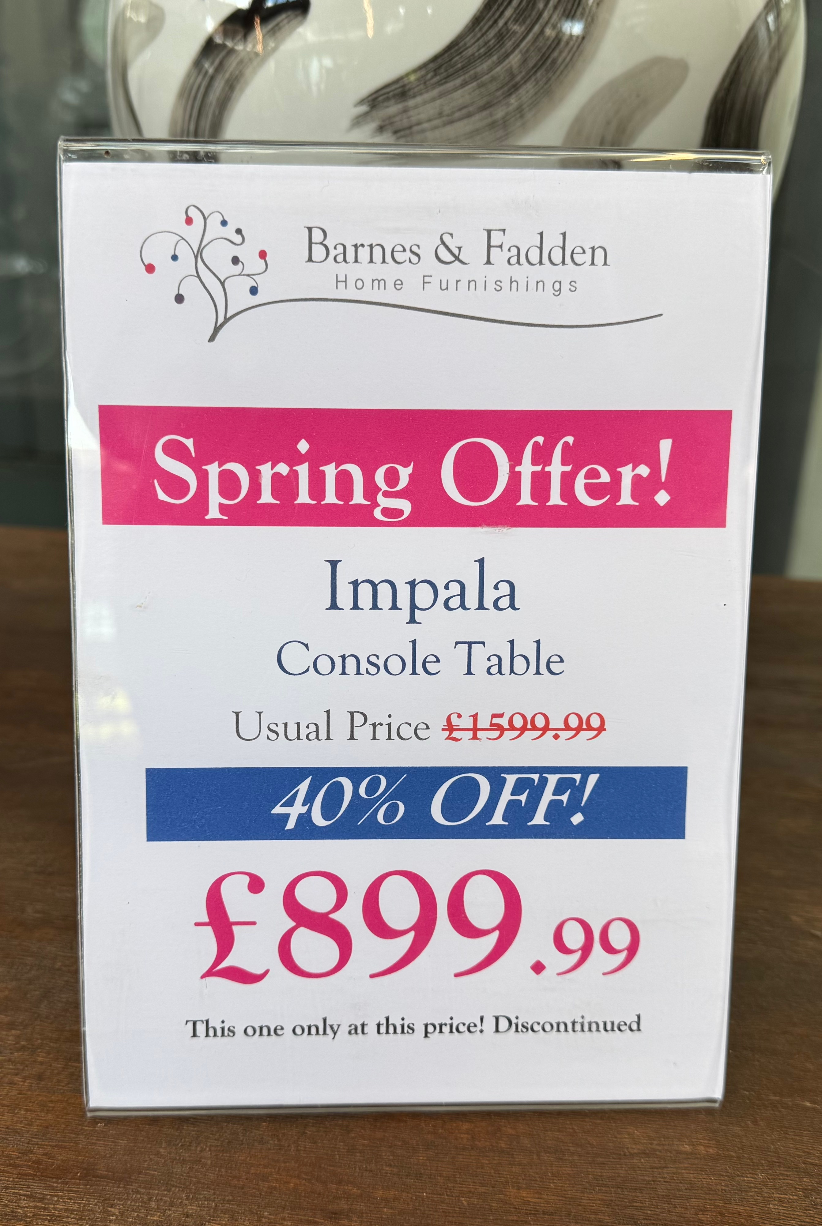 Impala Console Table – Barnes & Fadden